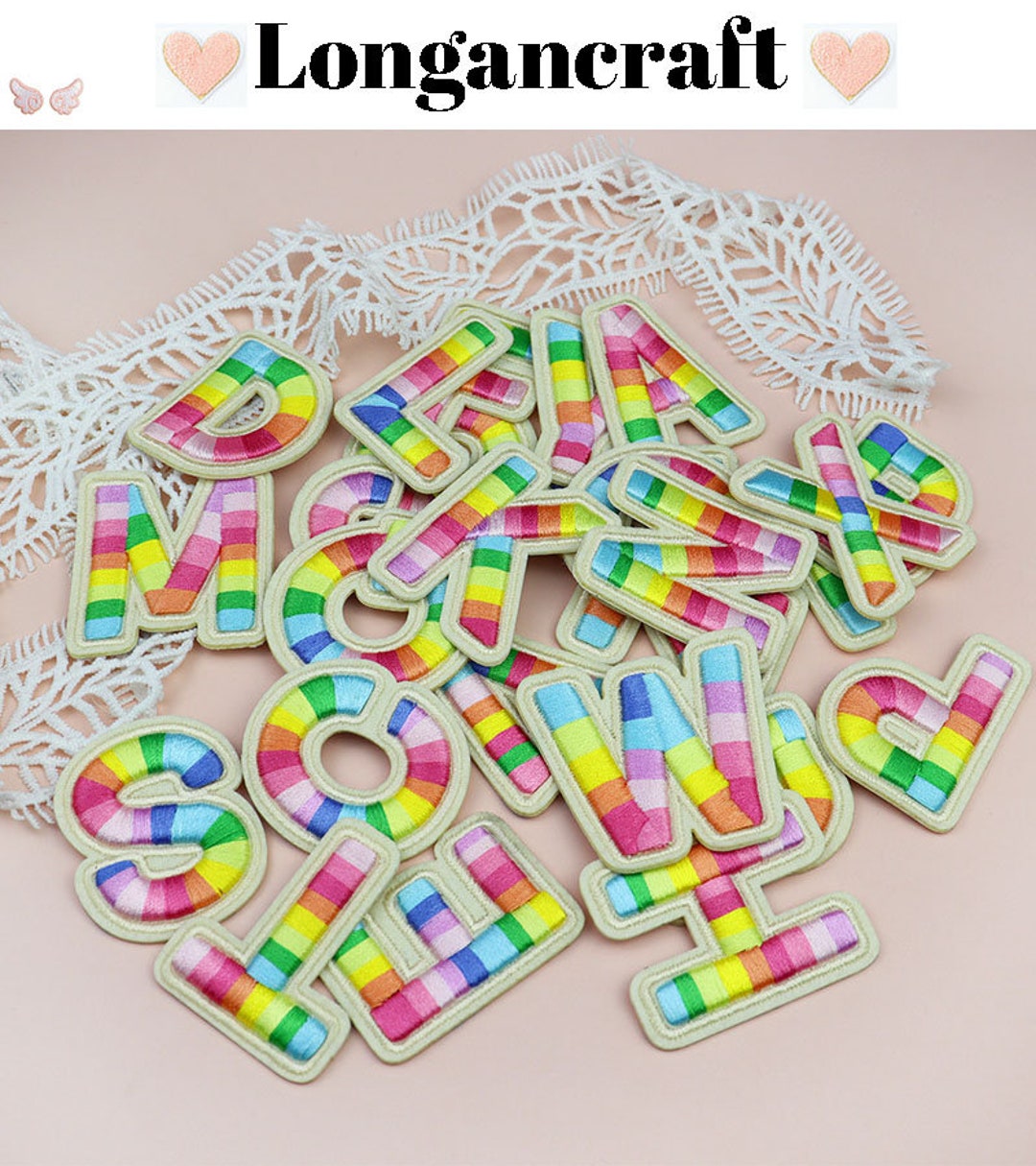 Color Letter Embroidered Patch, 2.2 Inch Gold Glitter Self Adhesive ...