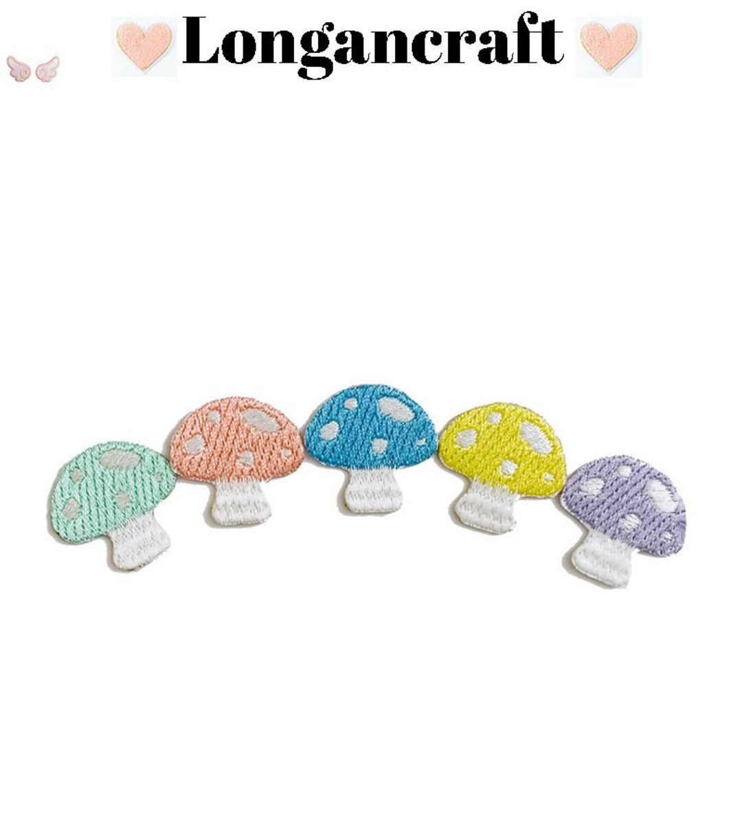 5pcs Mushroom Embroidery Patch, Cute Mushroom Patches, Iron on Patches ...