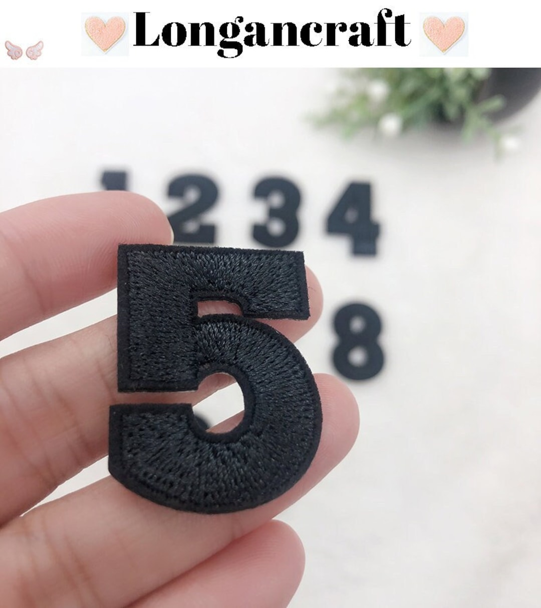 1.3 Inch Black Number Embroidery Patch , DIY Number Patches, Patches for Clothing Bags, Self ...