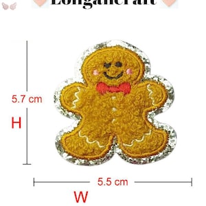 Christmas Tree Chenille Patch, Santa Claus Patches, Glitter Embroidered ...