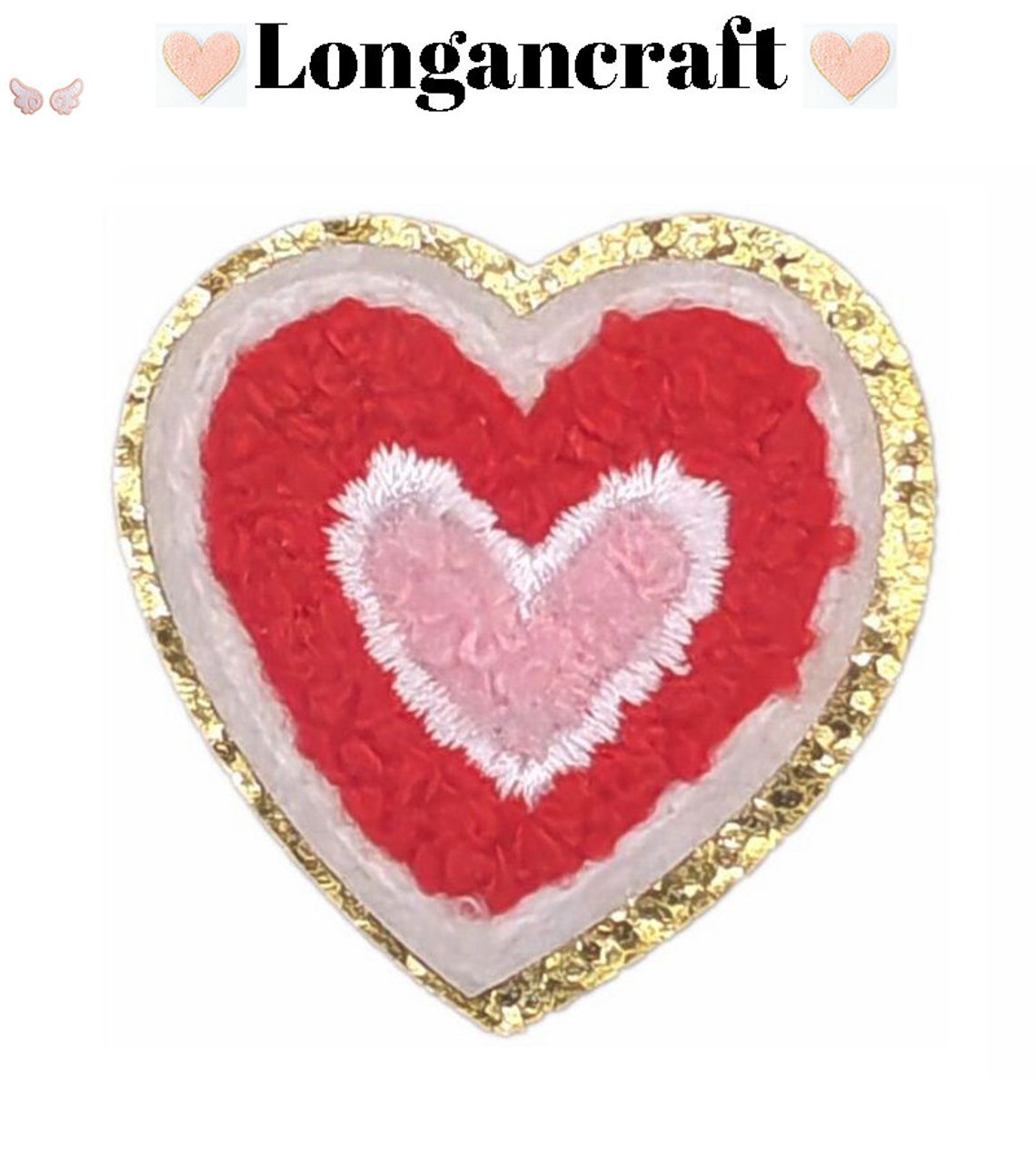 Heart Chenille Iron on Patches, Rainbow Love Applique, Patches for ...