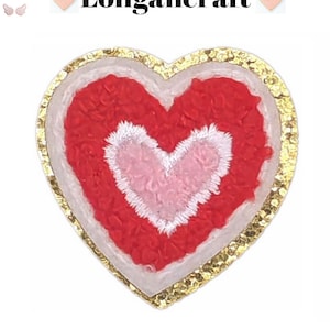 Heart Chenille Patch, Rainbow Heart Patches, Love Patch, Iron on Patches - Etsy