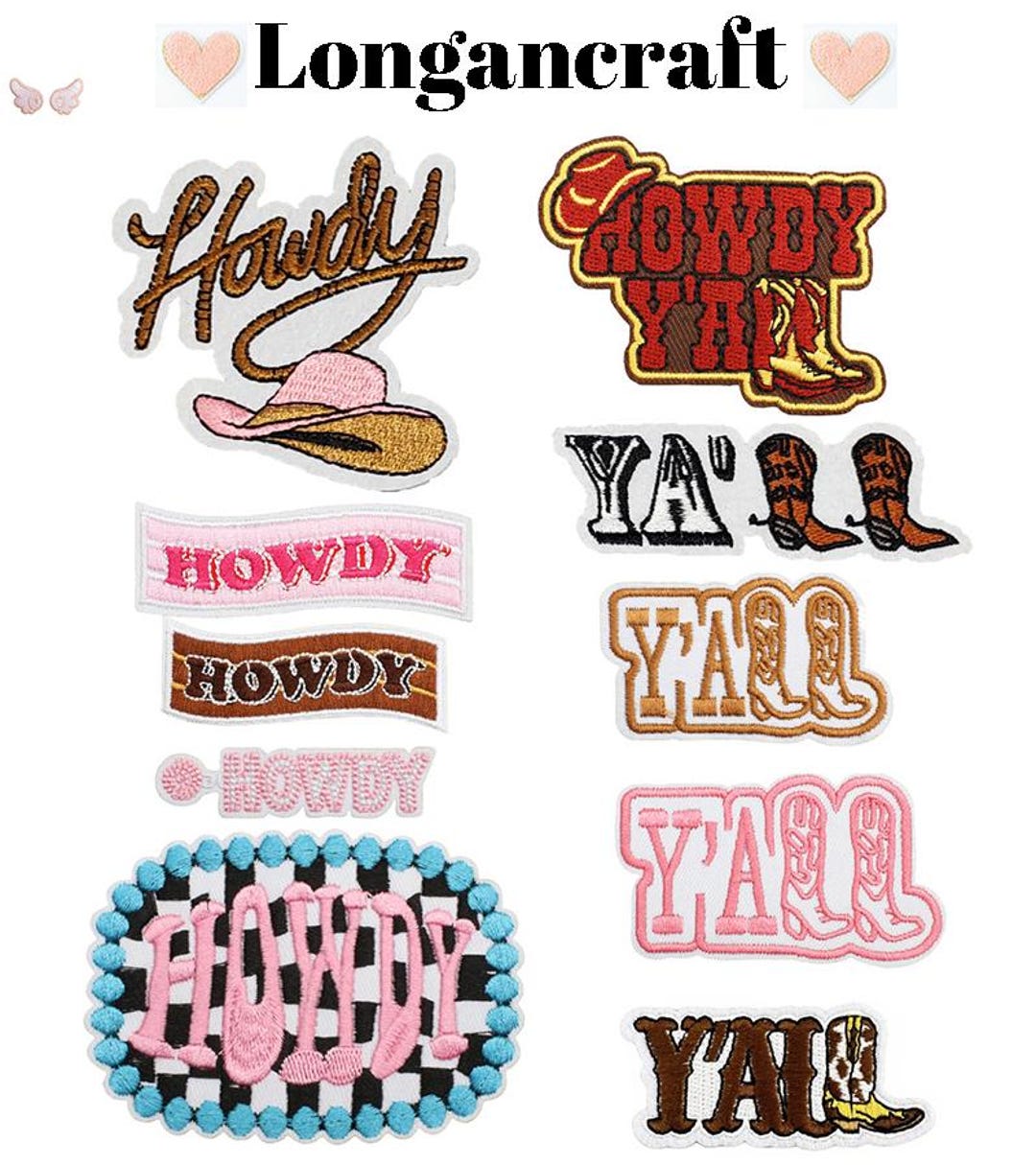 Cowgirl Letter Embroidered Patch, Western Patches, Cowboy Patch ...