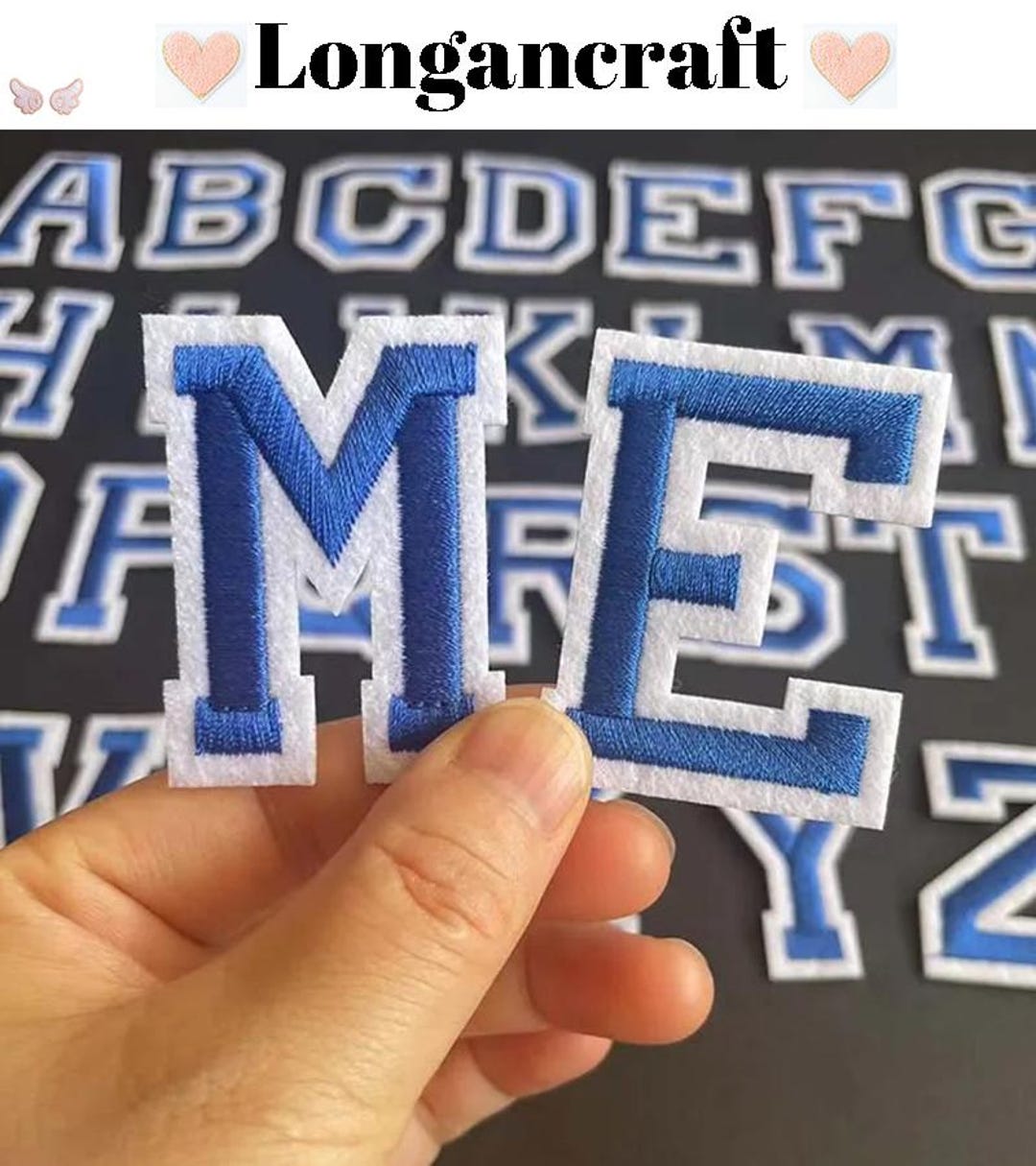 2.0 Inch Royal Blue Alphabet Letter Embroidered Patch, DIY Name ...