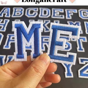 2.0 Inch Royal Blue Alphabet Letter Embroidered Patch, DIY Name ...