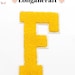4.9 Inch Yellow Letter Iron on Patch, Large Letters Patches, Chenille ...