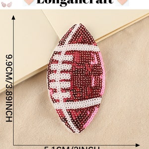 Ball Glitter Rhinestone Patch , Football Patch, Sequin Patch,iron on ...
