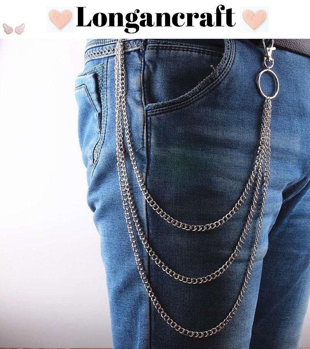 Jeans Chain, Chain Belt, Wallet Chain, Metal Pants Chain - Etsy