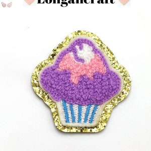 Rainbow Bear Diamond Chenille Patches, Glitter Chenille Embroidered Patch, Cake Patch, Donut ...