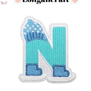 Snow Theme Letter Embroidered Patch, Christmas Letter Iron on Patch ...
