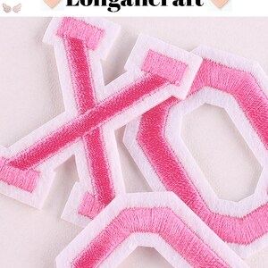 2.0 Inch Pink Alphabet Letter Embroidery Patch, DIY Name Alphabet ...