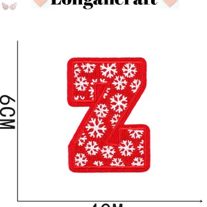 Snow Letter Embroidered Patch, Christmas Letter Iron on Patch ...