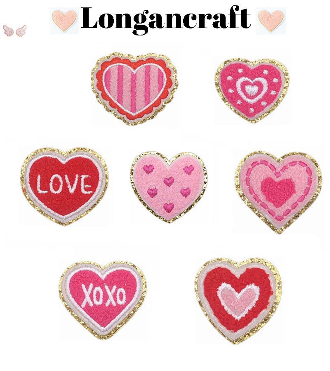 Heart Chenille Patch, Rainbow Heart Patches, Love Patch, Iron on ...