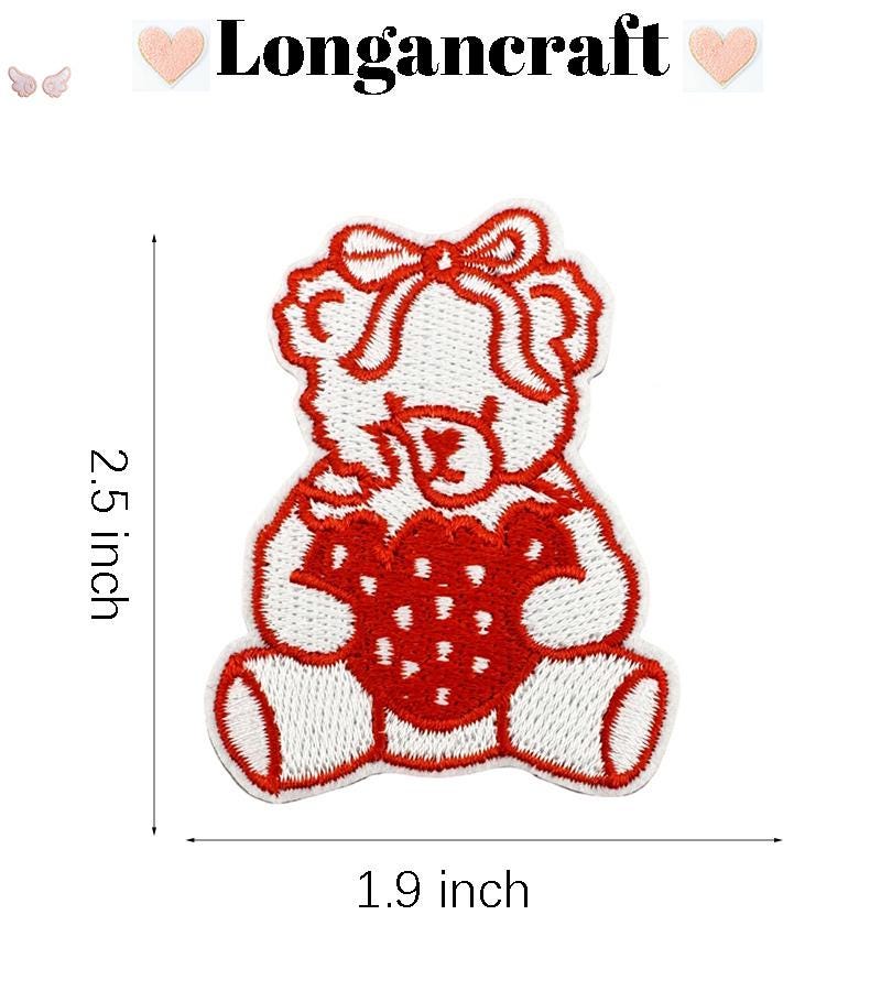 Strawberry Elements Embroidered Patch, Cake Patch, Bowknot Patches ...