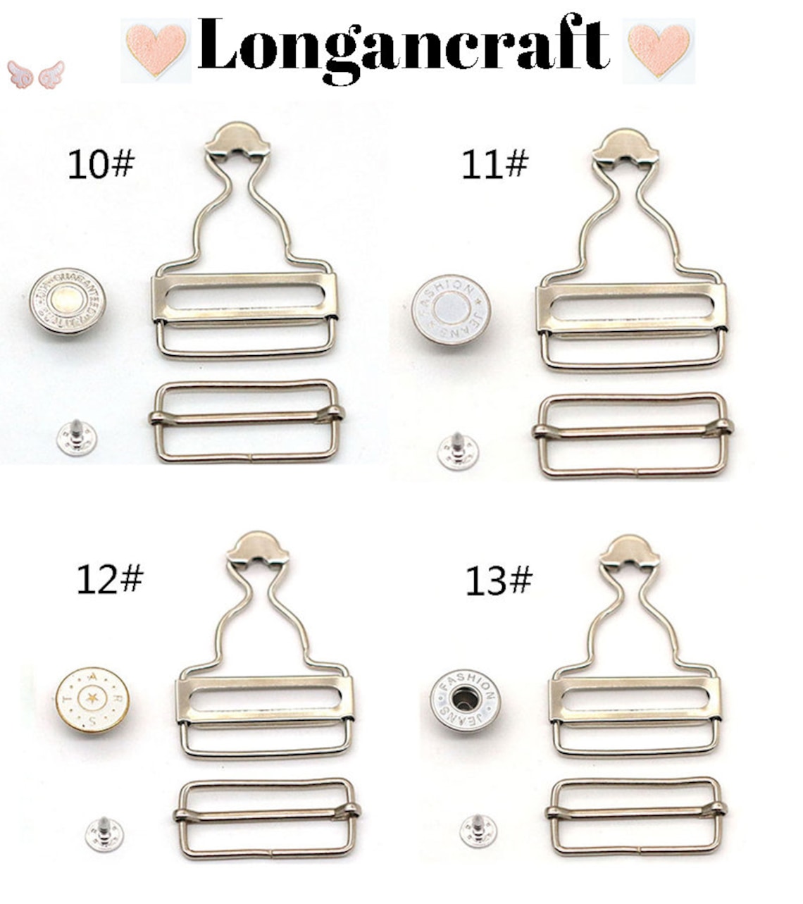 Overalls Buckles, Dungaree Clips, Overalls Buckle With Adjustable ...