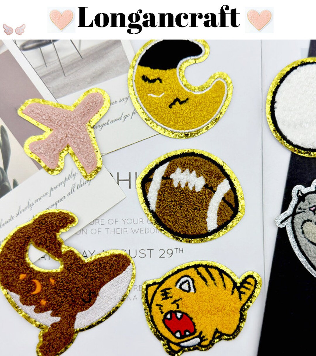 Moon Chenille Embroidered Patch Cat Patch Airplane Patch - Etsy