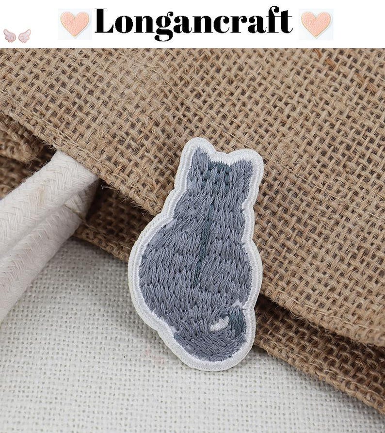 Cat Embroidered Self Adhesive Patches, Cute Animal Patches, Cat Patches ...