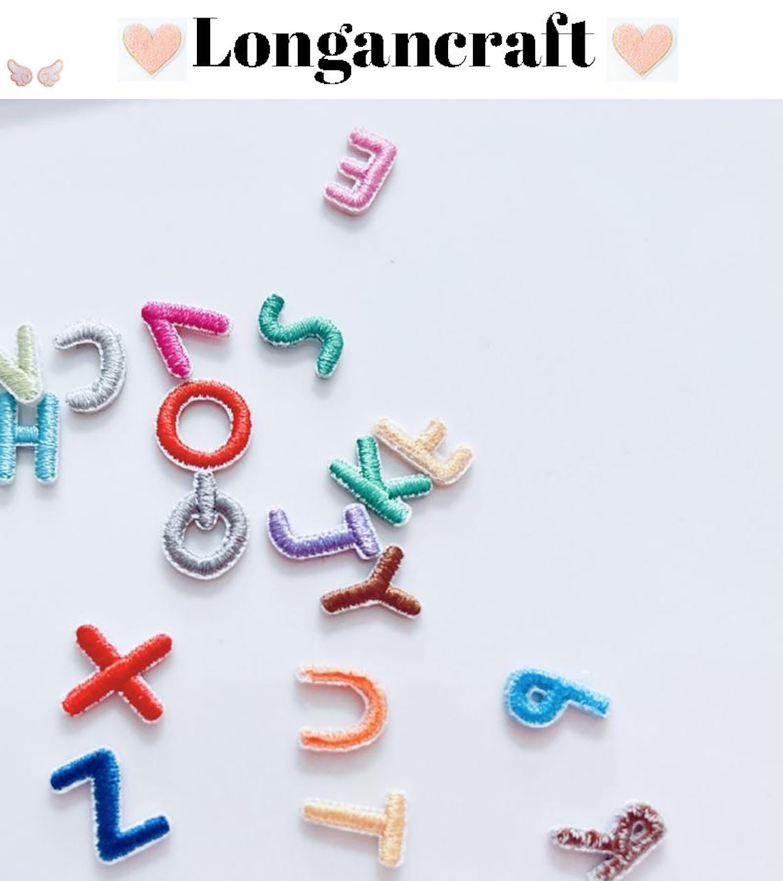 0.6 Inch Mini Color Alphabet Embroidery Patch, Iron on Letter Applique ...
