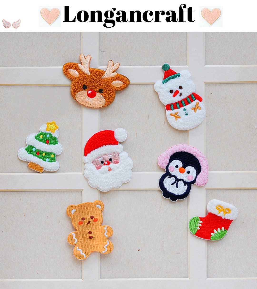 Christmas Embroidery Patch, Christmas Chenille Patch, Elk Patches ...