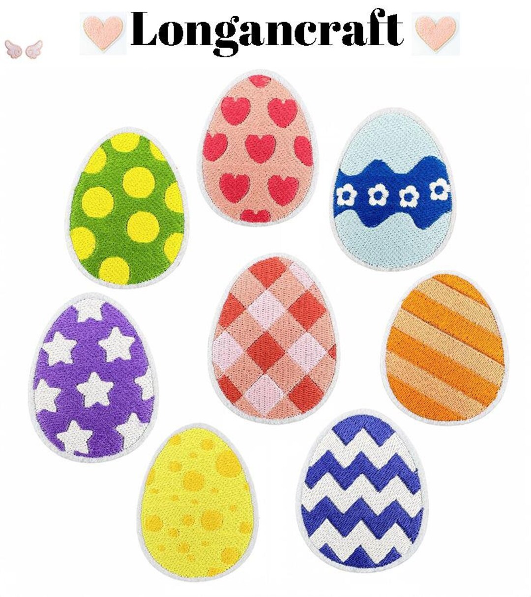 Color Egg Embroidered Patch, Cute Egg Patch, DIY Embroidered Patch ...
