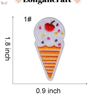 Ice Cream Embroidered Patches, Ice Cream Cone Patch, DIY Decoration Patch, Iron on Patch - Etsy