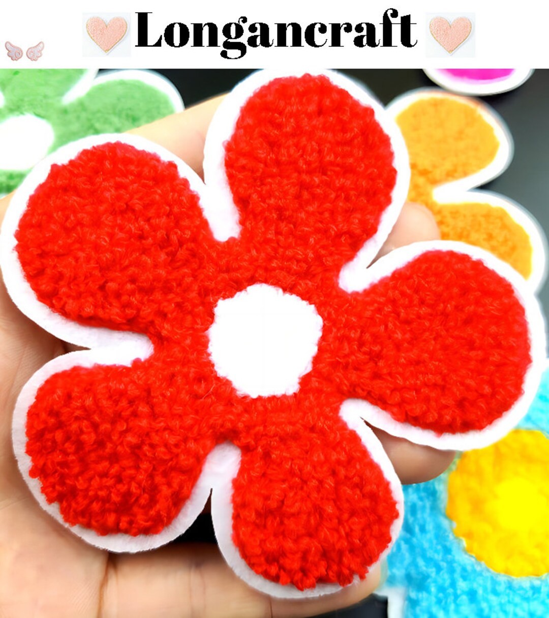 Flower Chenille Embroidery Patch, Color Patch, Embroidered Patch, Sew ...