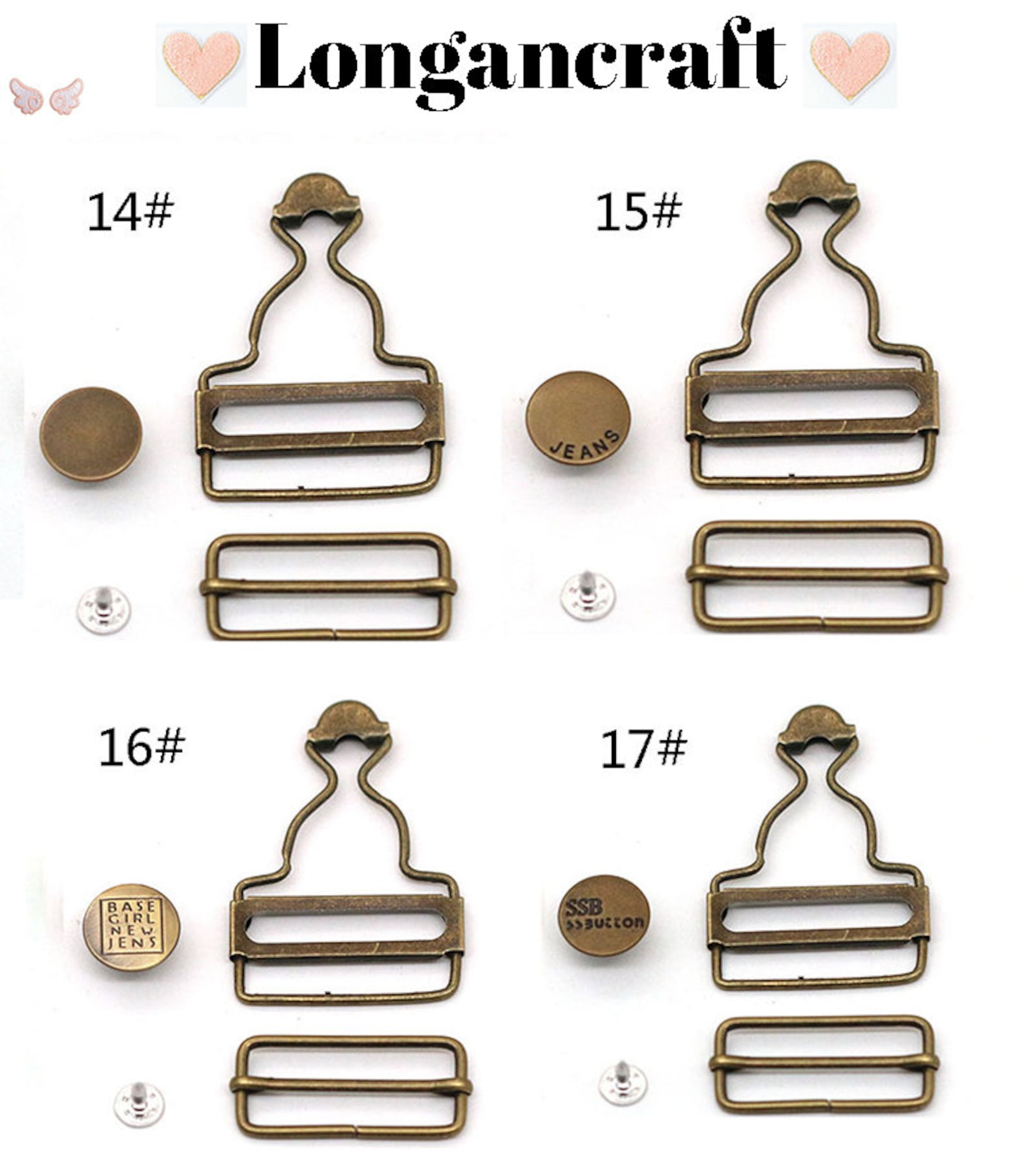 Overalls Buckles, Dungaree Clips, Overalls Buckle With Adjustable ...