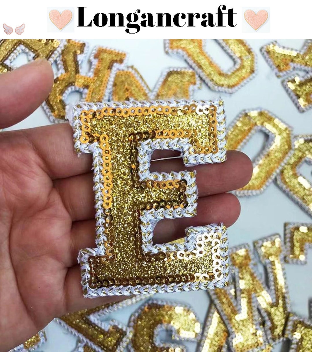 Gold Sequins Letter Patch, Iron On/sew on Applique (2.6 Inch) - Etsy