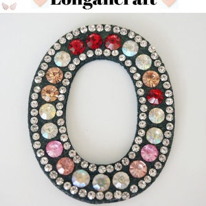Red Rhinestone Patch A-Z, Letter Patches Iron On, Letter Appliques - Etsy