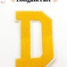4.9 Inch Yellow Letter Iron on Patch, Large Letters Patches, Chenille ...