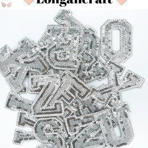 Silver Sequins Letters Patch A-Z, Letter Patches Iron On/sew On, Letter ...