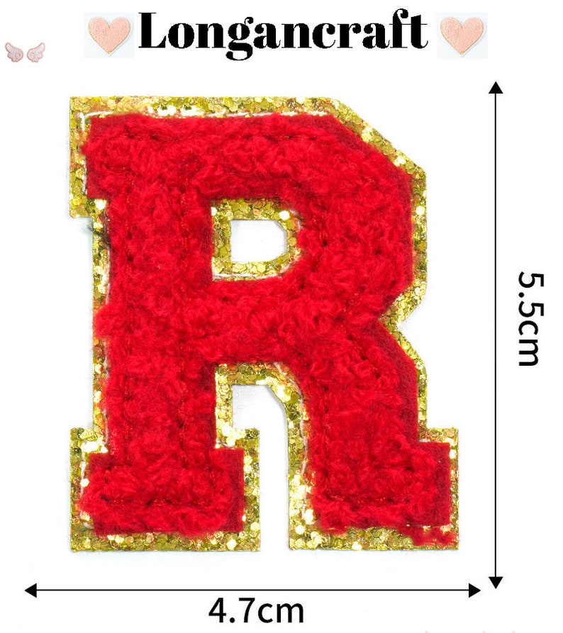 Red Letter Patch for DIY Names Decorate Alphabet Patches - Etsy