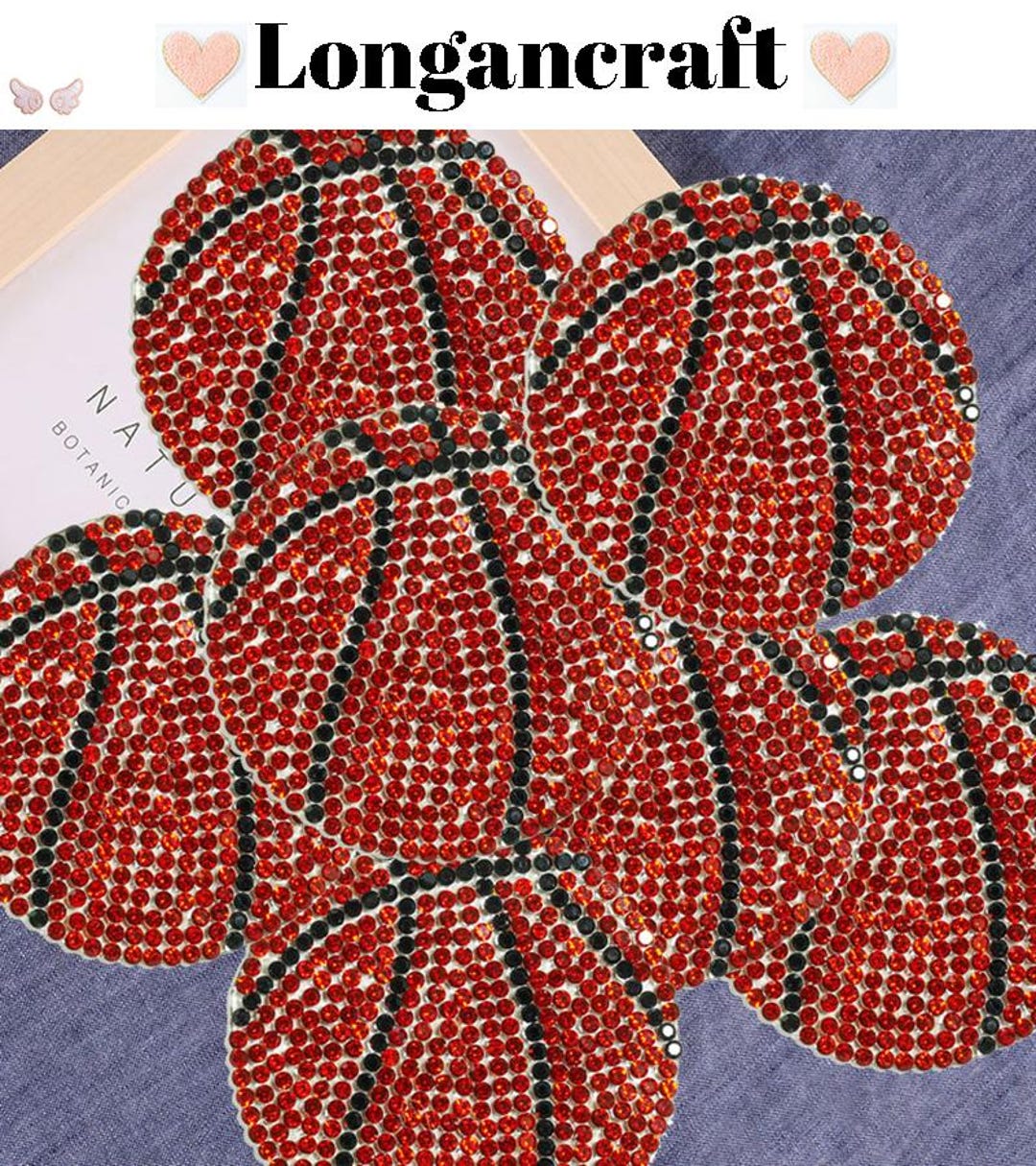 2.0 Inch Basketball Rhinestone Patch, Game Day Iron on Patches, DIY Basketball Patch, Sports ...