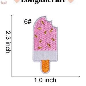 Ice Cream Embroidered Patches, Ice Cream Cone Patch, DIY Decoration Patch, Iron on Patch - Etsy