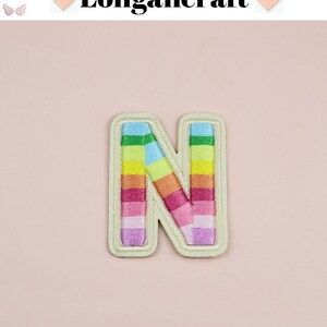 Color Letter Embroidered Patch, 2.2 Inch Gold Glitter Self Adhesive ...