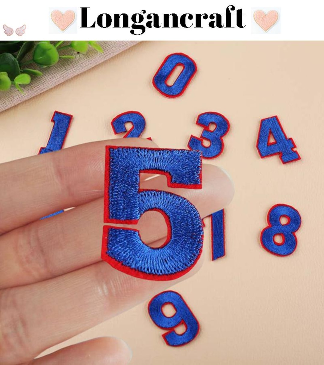 1.3 Inch Royal Blue Number Embroidery Patch, DIY Number Patches ...