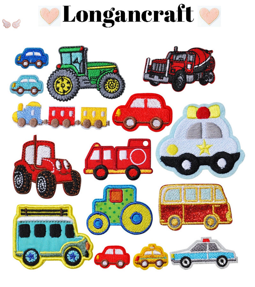 Vehicles Embroidery Patch, Police Cars Patch, Train Patch, Cool Car ...