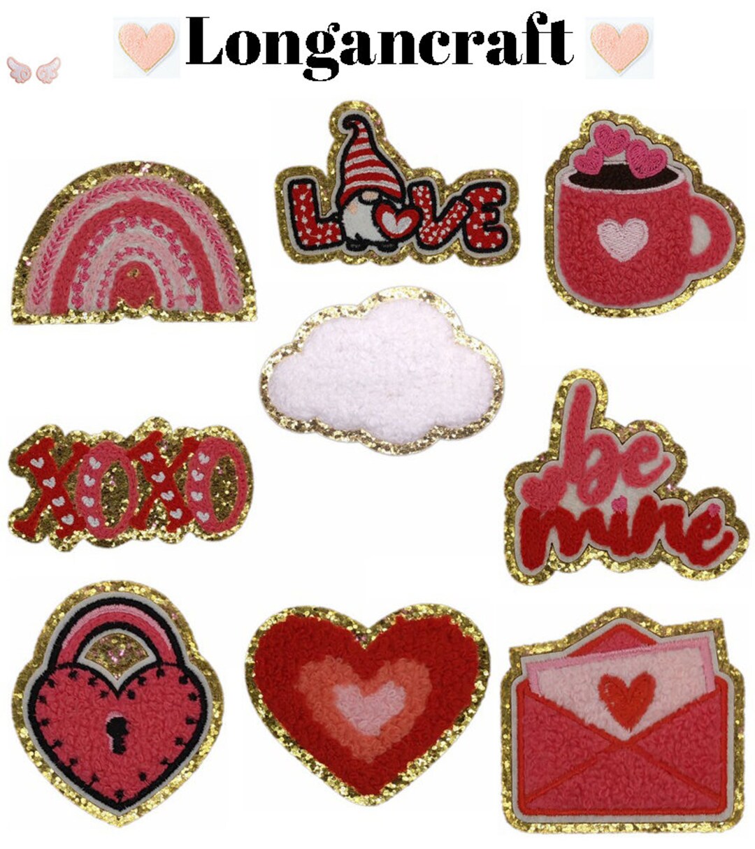 Valentine's Day Chenille Patch, Heart Patch, Rainbow Patch, Love Patch ...