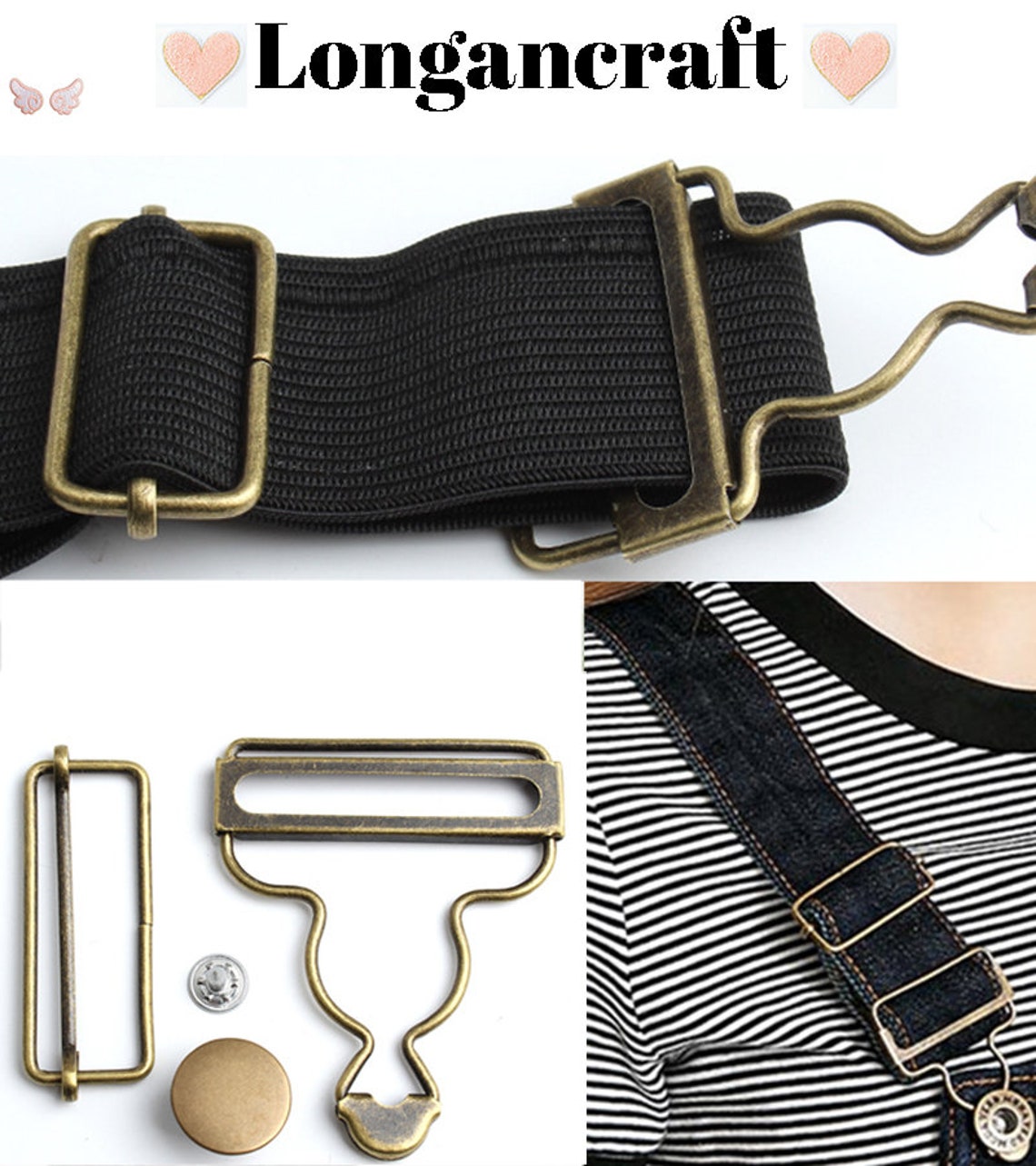 Overalls Buckles, Dungaree Clips, Overalls Buckle With Adjustable ...