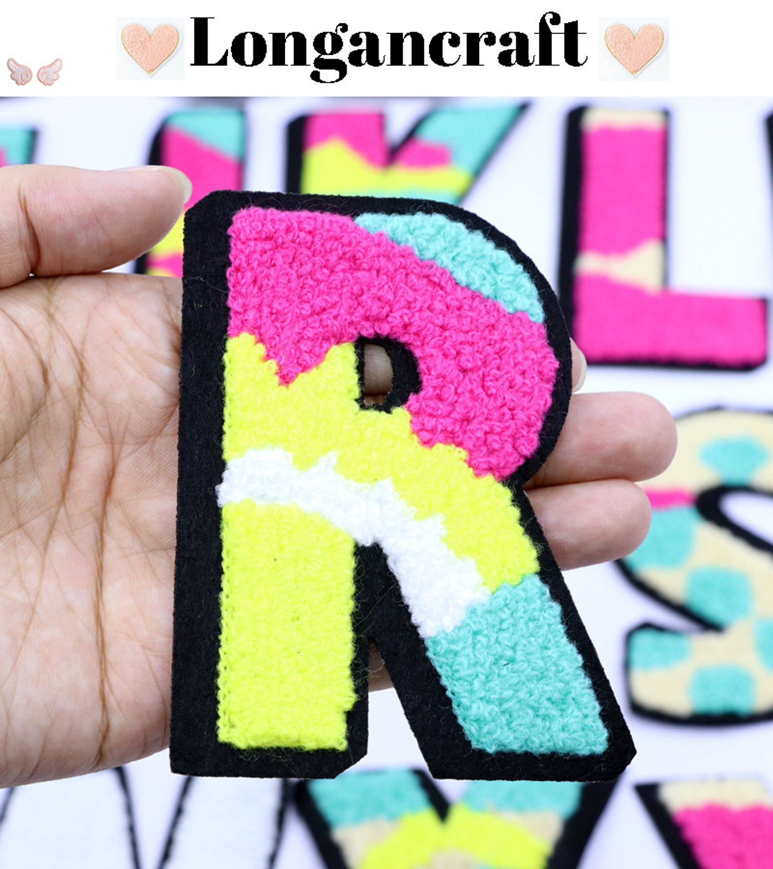 4.3 Inch Color Chenille Letters Patch A-Z Camouflage Letter - Etsy