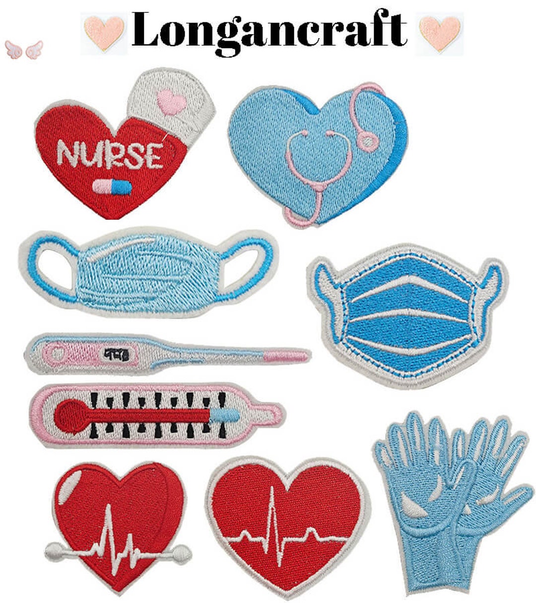 Medical Elements Embroidery Patch, Nurse Patch, Pill Patch, Stethoscope ...