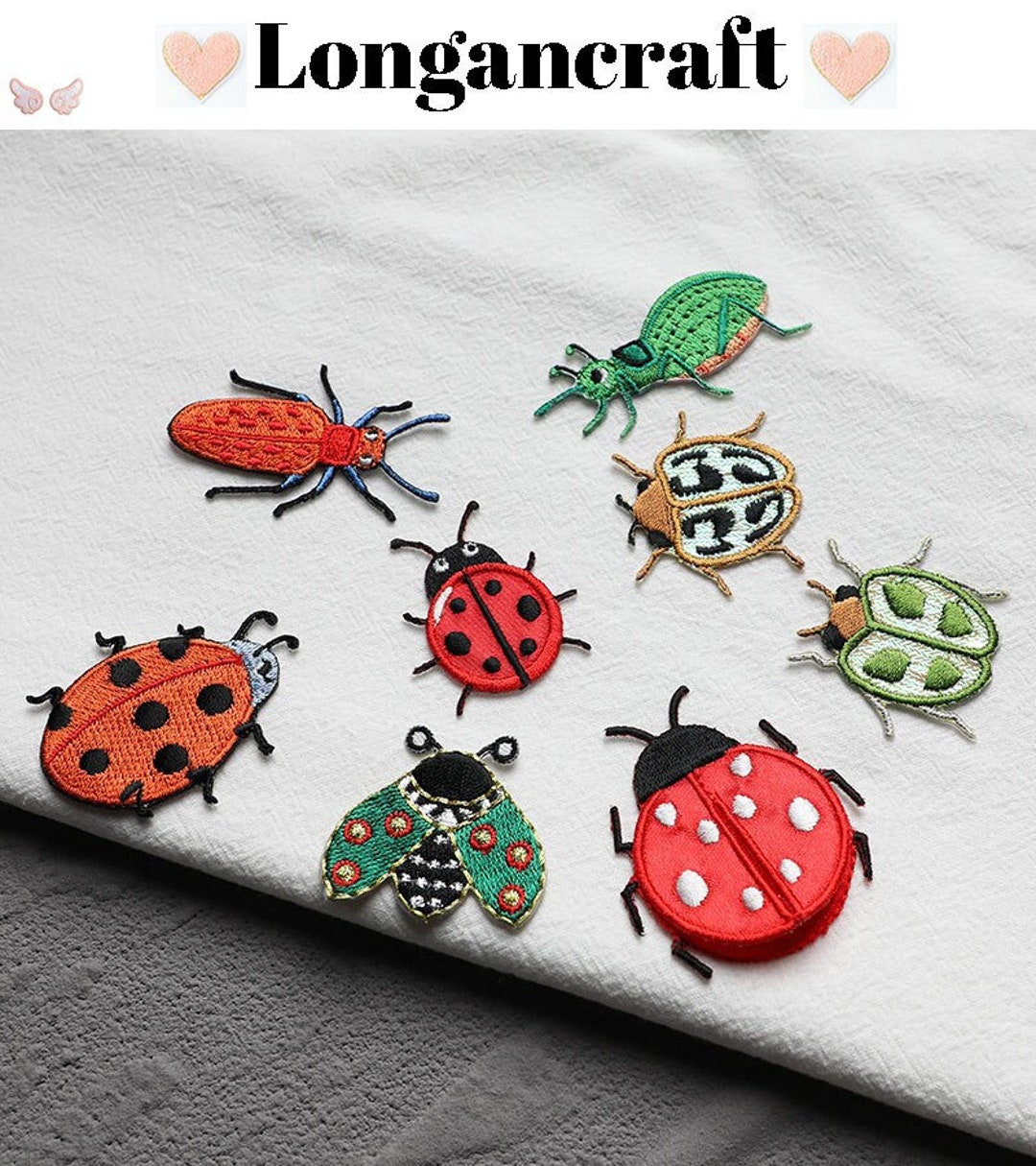 Insect Embroidered Patches, Bee Patch, Ladybird Patch, DIY Decoration ...