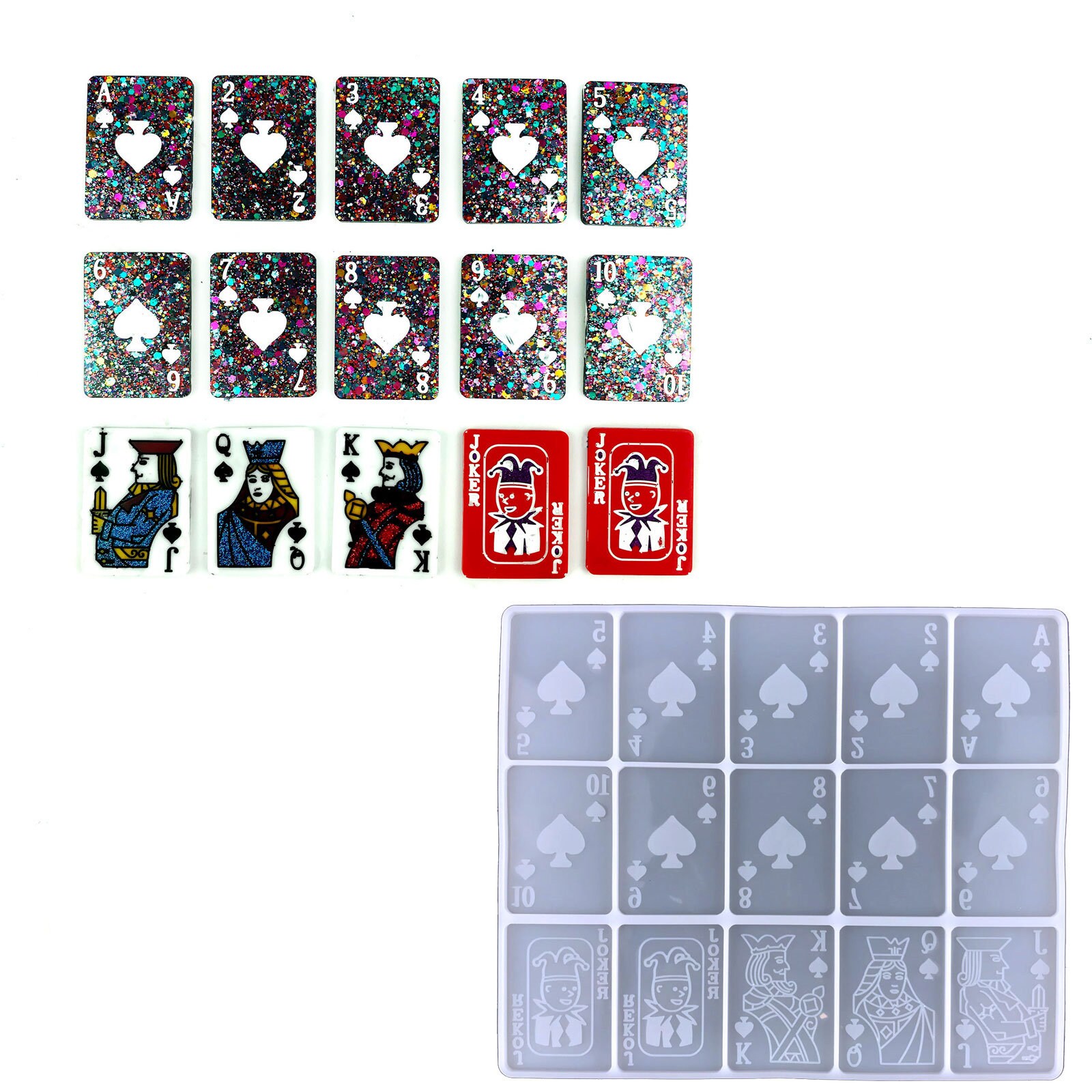 Playing Cards Silicone Mold Poker Mold Card Suits Resin Mold | Etsy