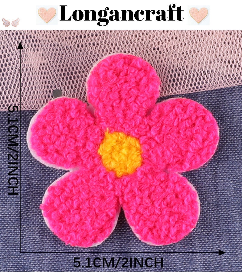 Color Flower Chenille Embroidery Patch Color Embroidered - Etsy
