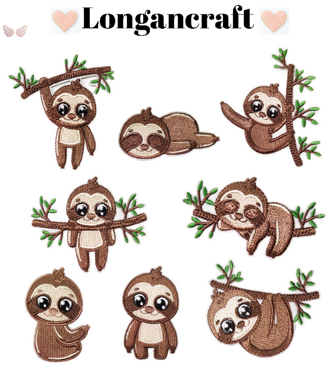 Sloth Embroidery Patch, Funny Animal Patches, Sloth Patch, Cute Patch, Iron on Patches - Etsy