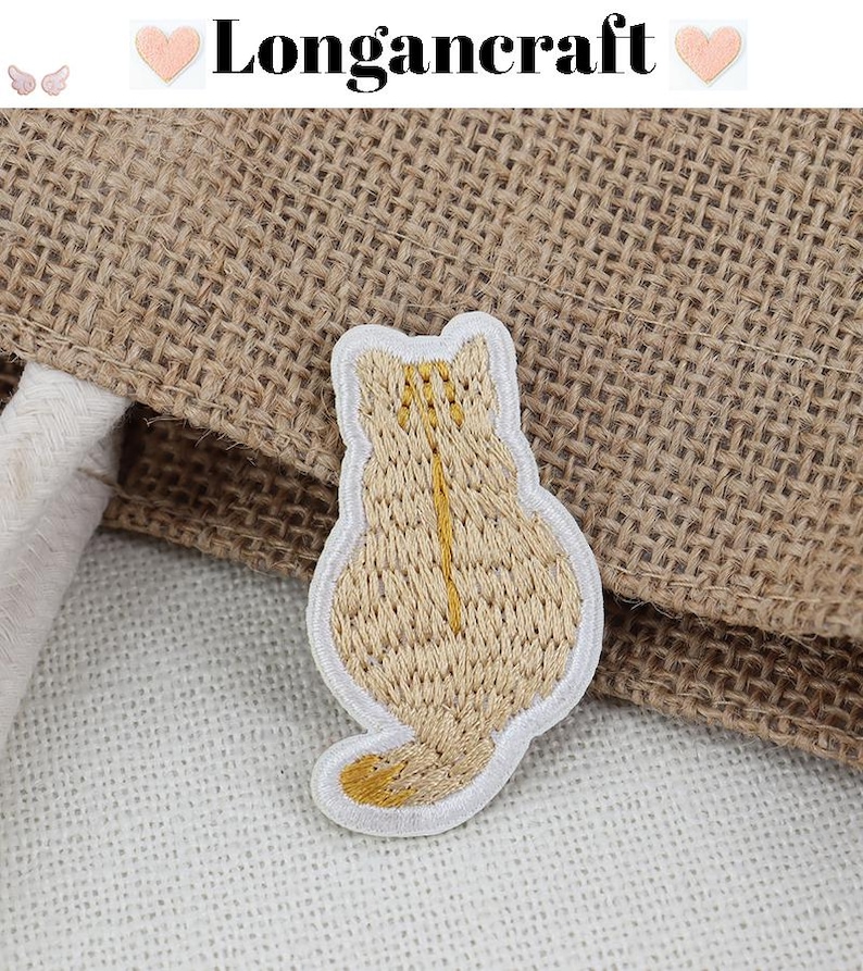 Cat Embroidered Self Adhesive Patches, Cute Animal Patches, Cat Patches ...