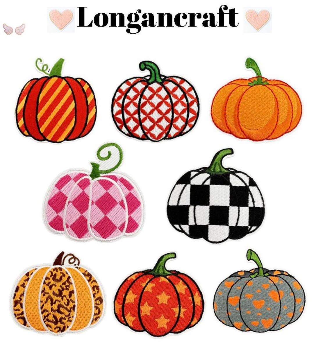 Embroidered Pumpkin Patch, Fall Applique, Iron on Patch - Etsy