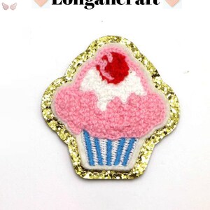 Rainbow Bear Diamond Chenille Patches, Glitter Chenille Embroidered Patch, Cake Patch, Donut ...