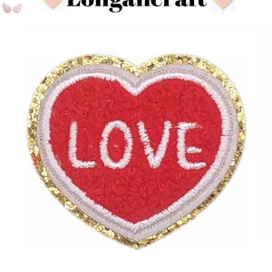 Heart Chenille Patch, Rainbow Heart Patches, Love Patch, Iron on Patches - Etsy