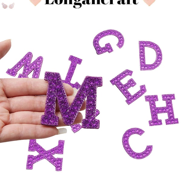 Purple Rhinestone Letter - Etsy
